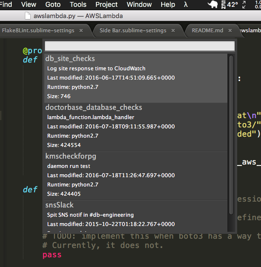 AWS Lambda Editor Plugin for Sublime Text – Mischa Spiegelmock